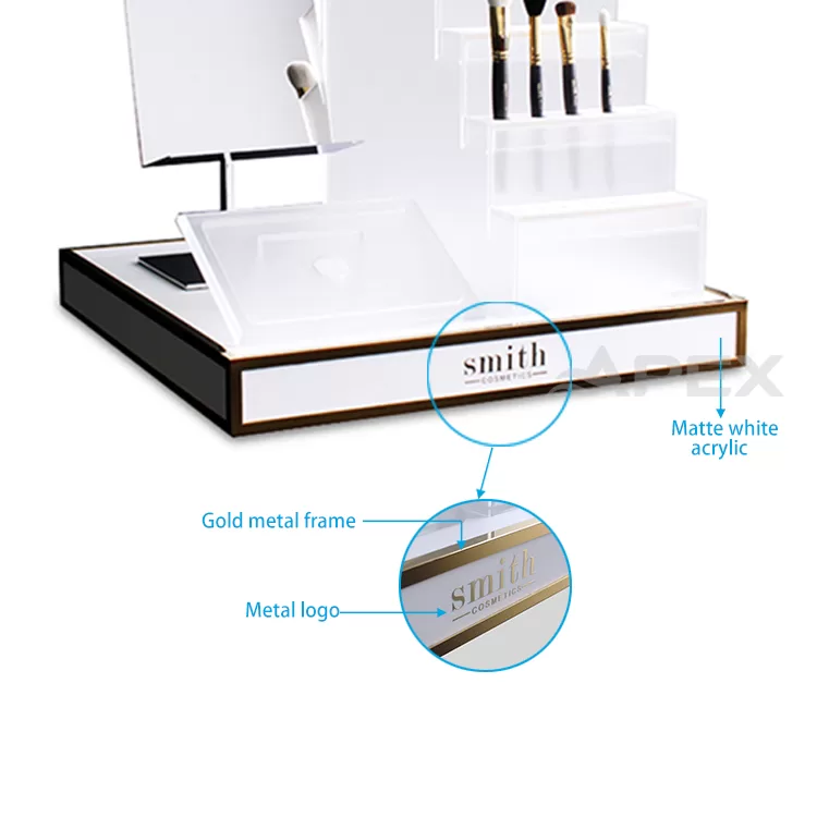 High-End Frosted Acrylic Brush Stand: Elevate Your Makeup Display - APEX