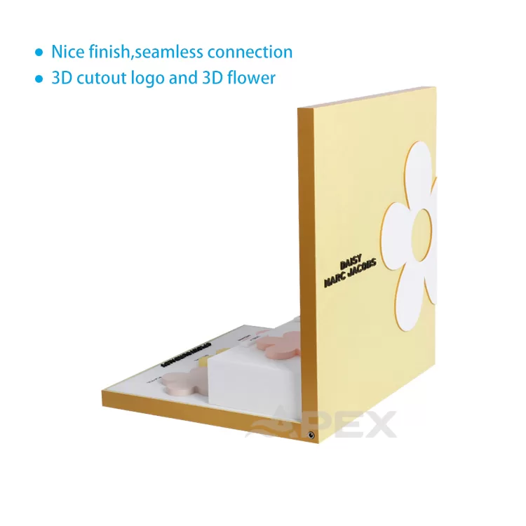 Elegant L-Shaped Perfume Display Stand - Illuminate Your Fragrance ...