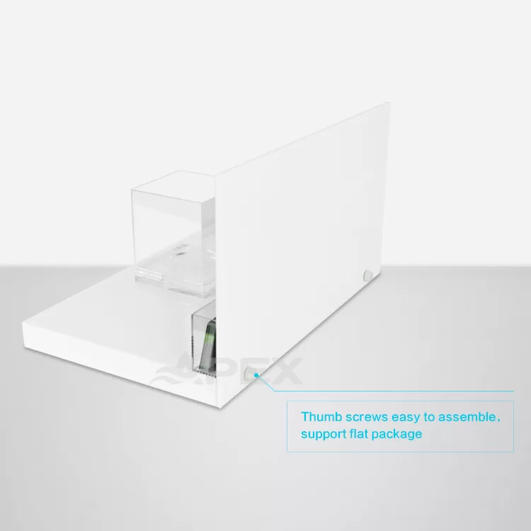 L-Shaped Acrylic Face Cream Display: Chic Tabletop Solution - APEX