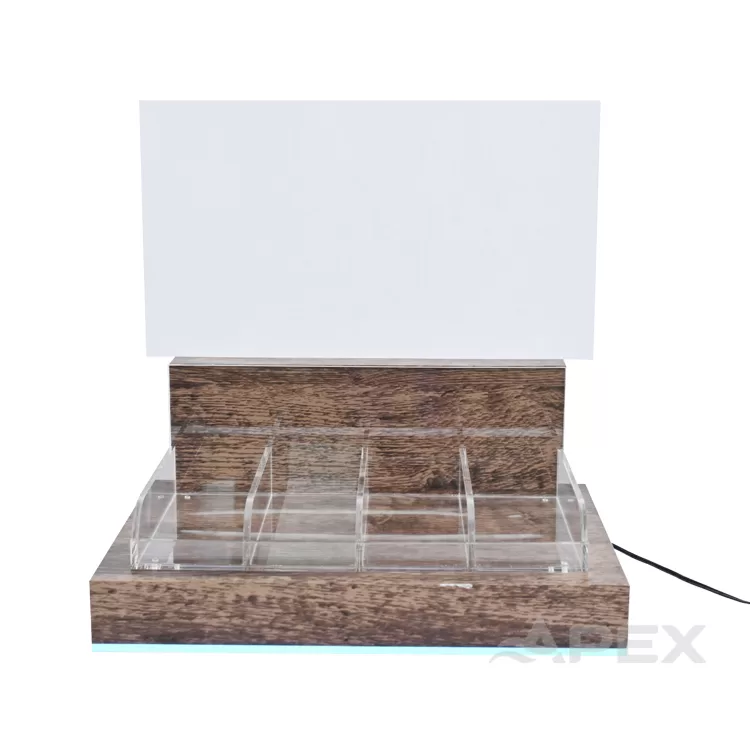 Multi-color Led Light Base Acrylic Product Display Stand - APEX