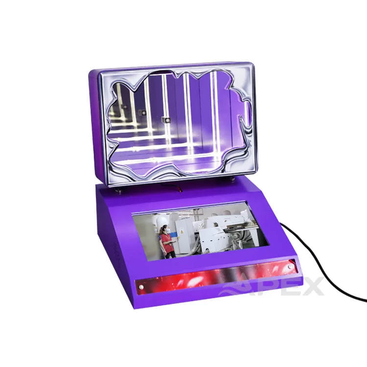 Compact Acrylic Wireless Earphone Display with LCD Screen - APEX