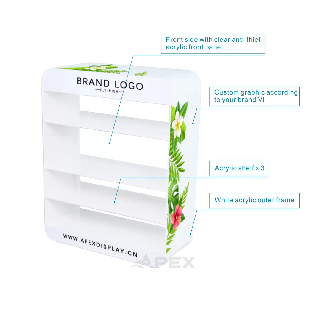 Multi-tiers Acrylic Countertop Vape Product Display Stands - APEX