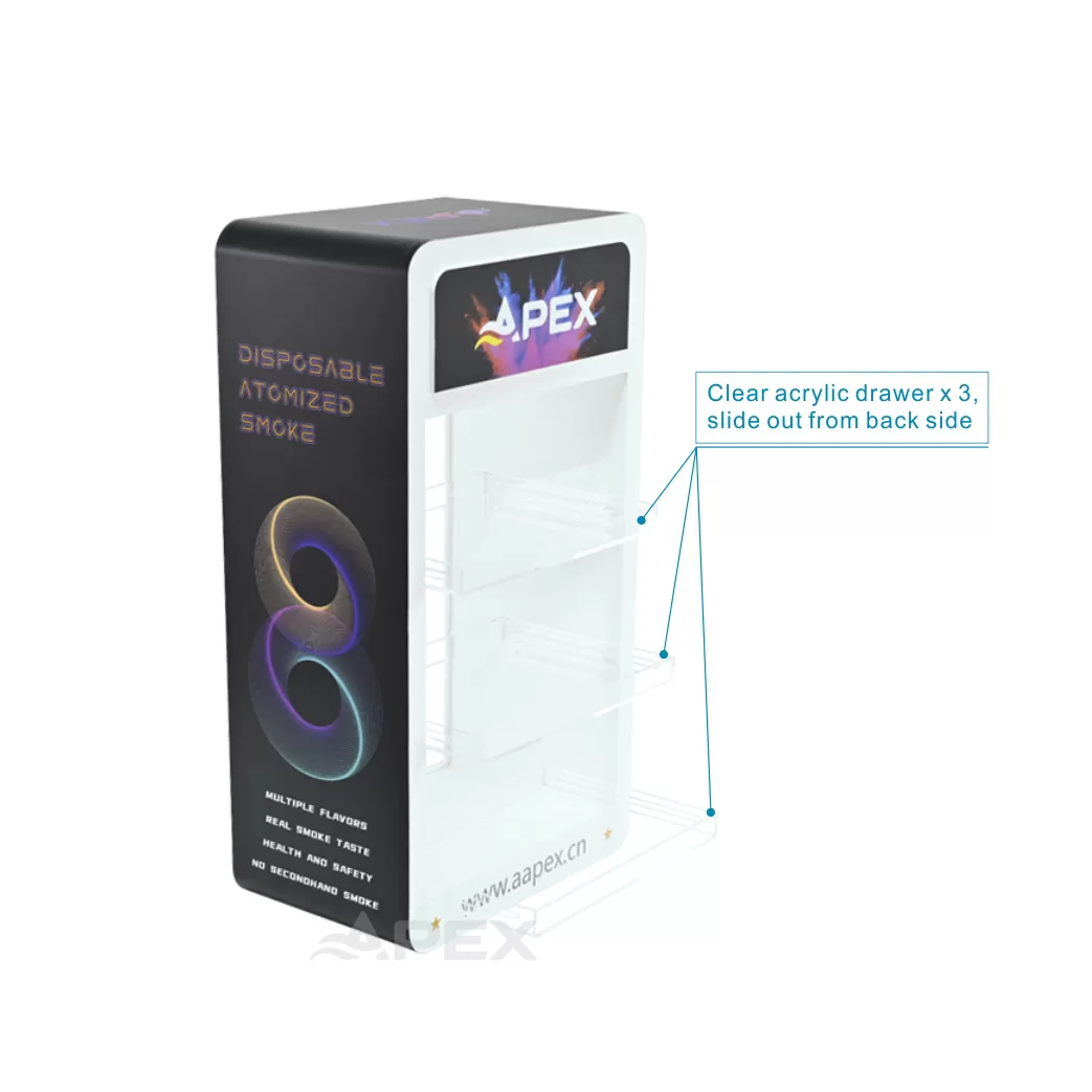 Retail Store 3 Layers Electronic Cigarette Display Stand - APEX