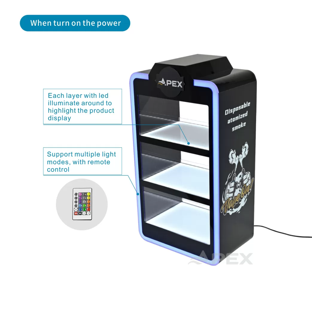 Colorful Rgb Led Light Acrylic Displays For Electronic Cigarettes - APEX