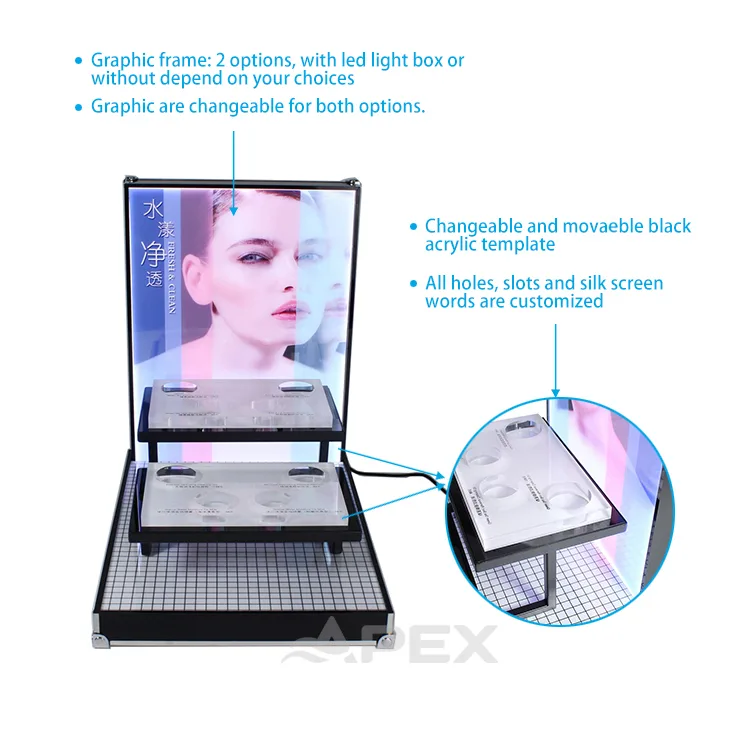 Bespoke Acrylic Skincare Display for Countertops – Elevate Your Brand ...