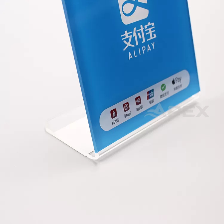 Custom Printing Desktop Slant Back Acrylic Sign Holder - APEX