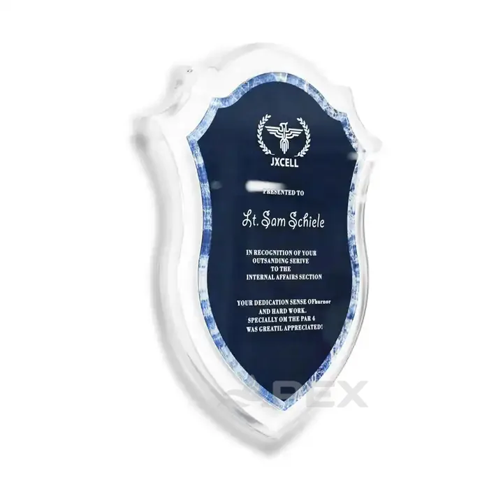 Shield Acrylic Trophy Awards Custom Wall Mounted - APEX