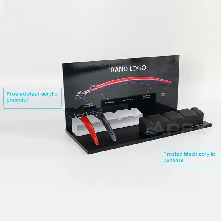 Custom Counter Desk Acrylic Razor Holder Display - APEX