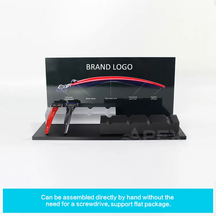 Custom Counter Desk Acrylic Razor Holder Display - APEX