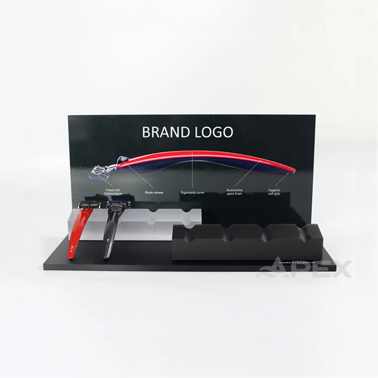 Custom Counter Desk Acrylic Razor Holder Display - APEX