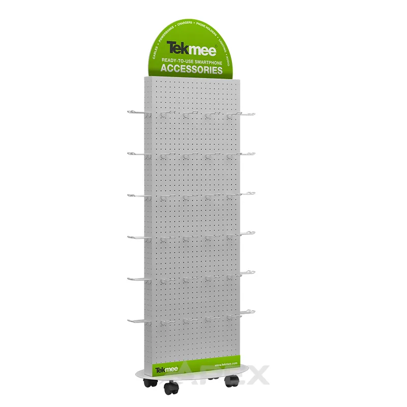 Rotating Mobile Phone Accessories Metal Display Rack - APEX