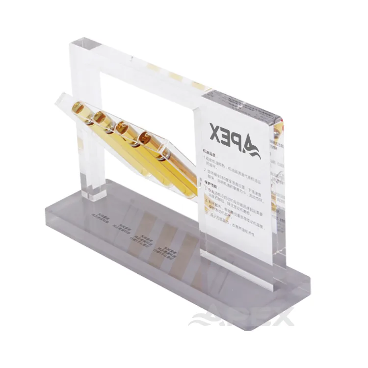 Clear Acrylic Motor Oil Comparison display stand - APEX