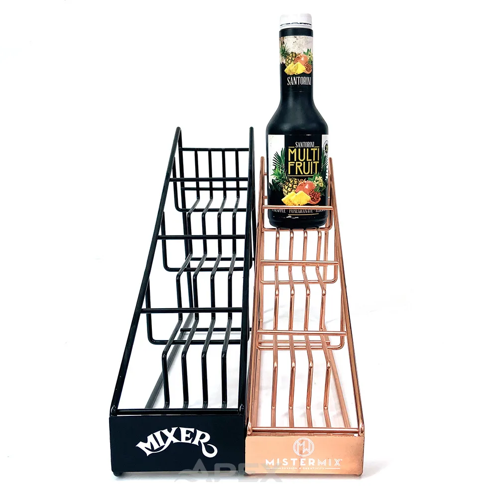 Custom Metal Drink Wine Beverage Retail Whiskey Wine Shelf - APEX