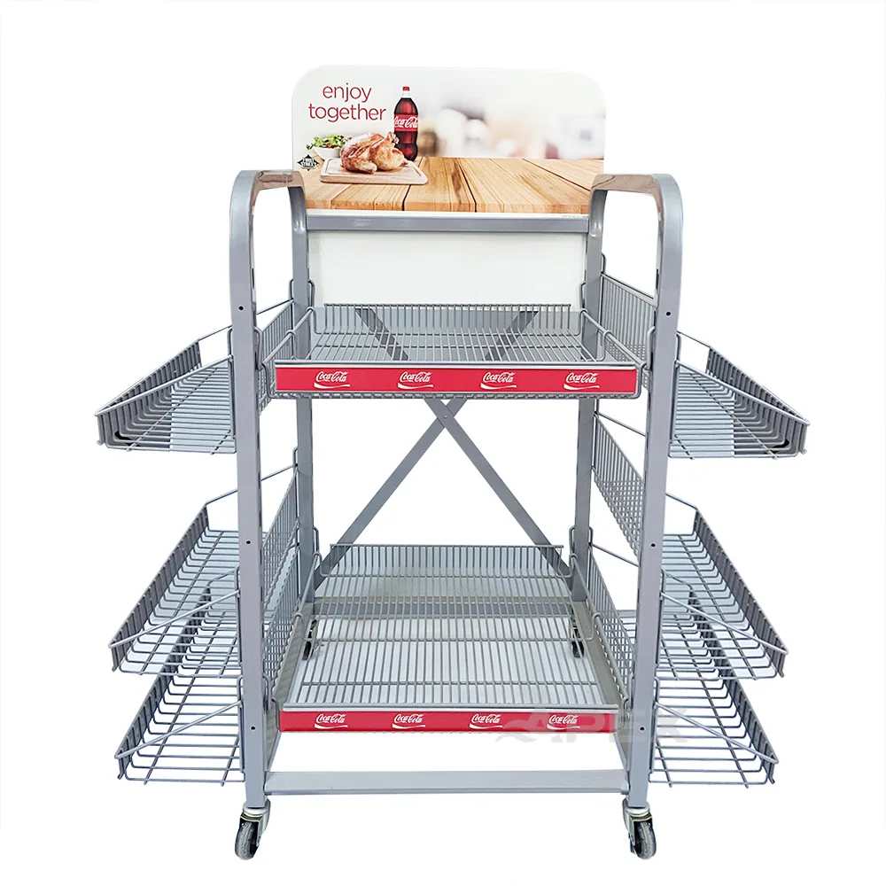 Light Luxury Shelf Floor Metal Storage Display Shelf - APEX