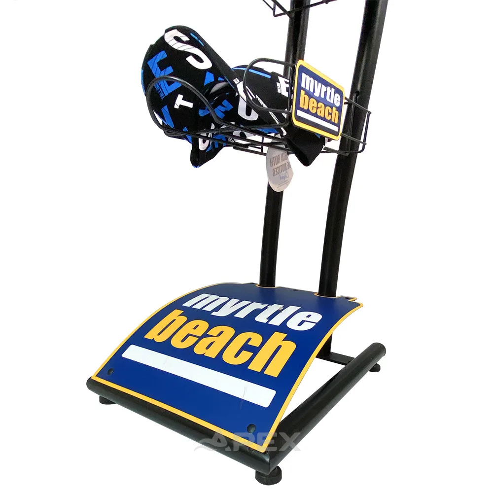 Customized Hat Display Stand Retail Store Metal Cap Display Rack - APEX