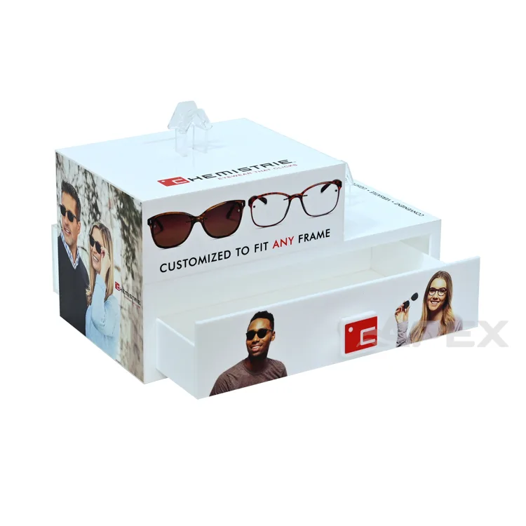 Modern Acrylic Eyeglass Display with Logo Option - APEX