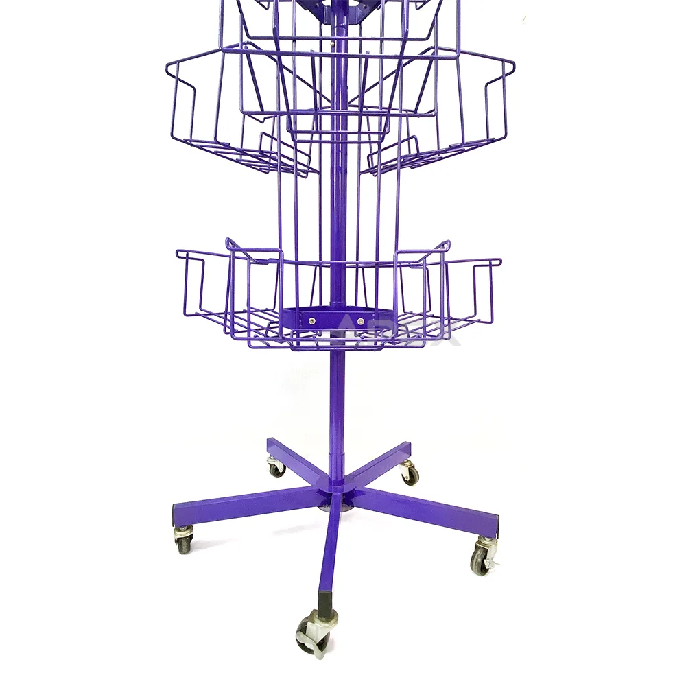 Metal Durable 4 Layers Book Holder Rack Magazine Flyers Stand - APEX