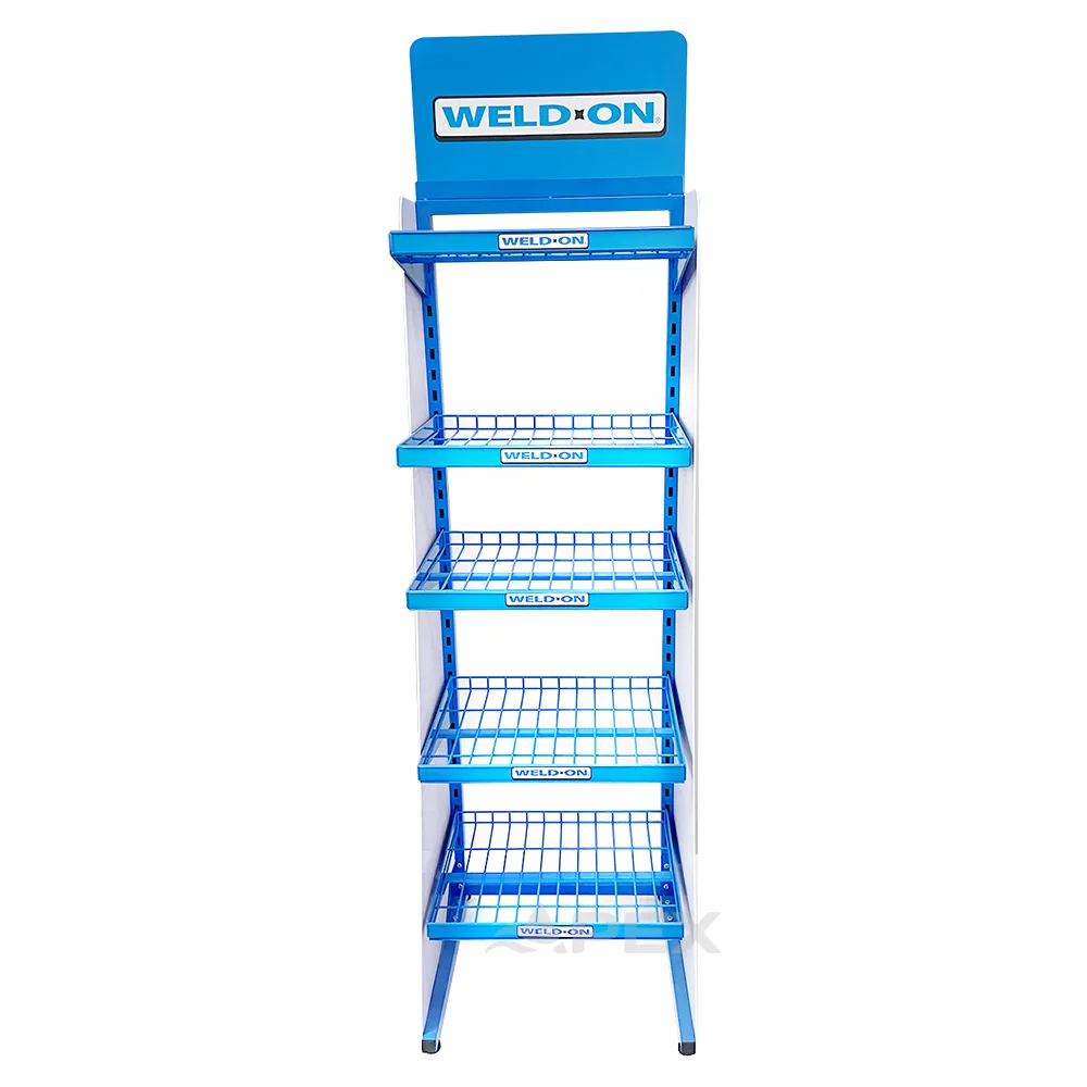 Customized 4 Tier Car Parts Engine Oil Metal display stand - APEX