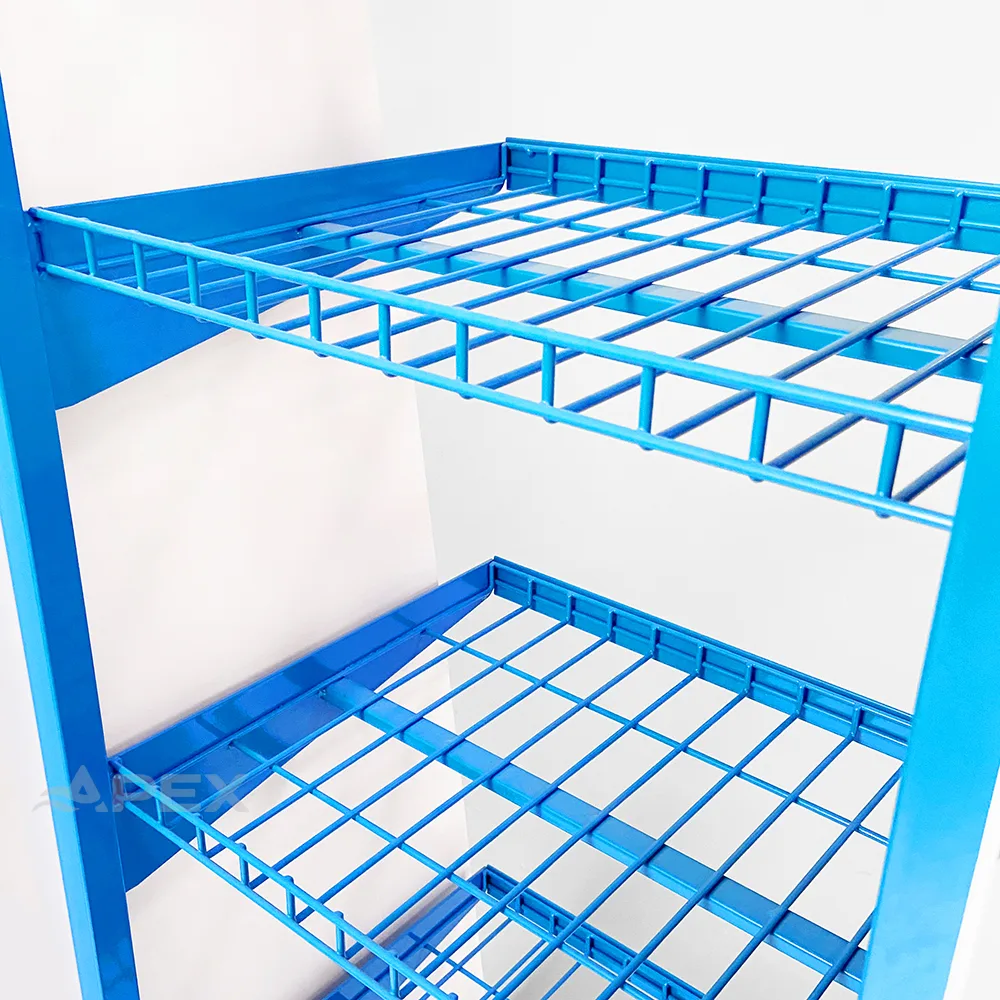 Customized 4 Tier Car Parts Engine Oil Metal display stand - APEX