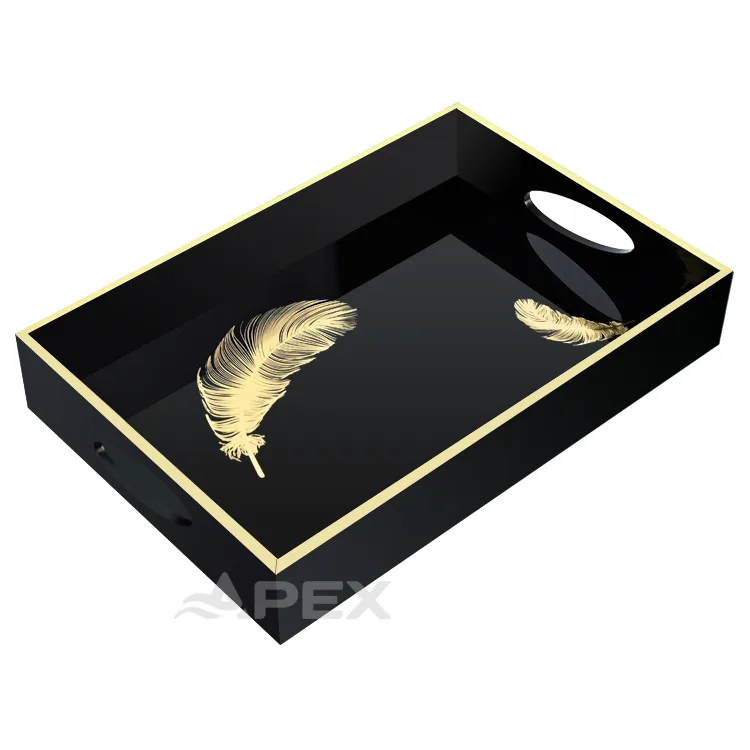 Customized Decorative Acrylic Tray Tabletop Serving Acrylic Tray - APEX