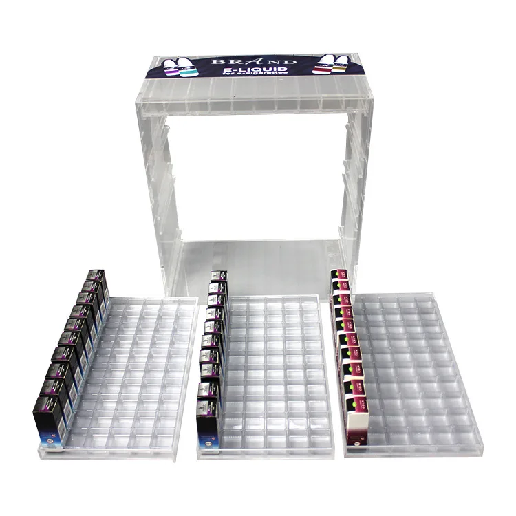Custom 4 Tiers Detachable Acrylic E-Cigarette Display Stand