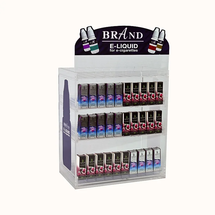 Custom 4 Tiers Detachable Acrylic E-Cigarette Display Stand