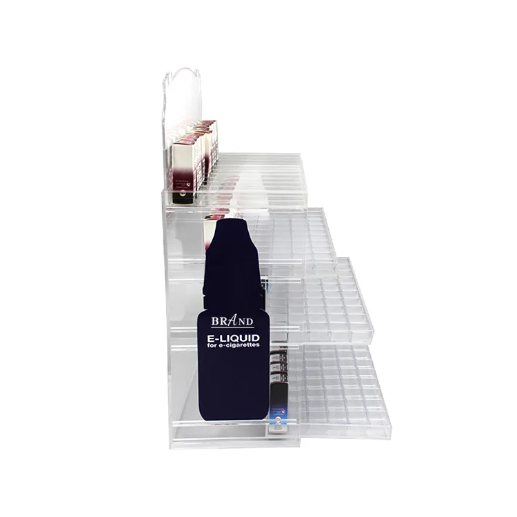 Custom 4 Tiers Detachable Acrylic E-Cigarette Display Stand