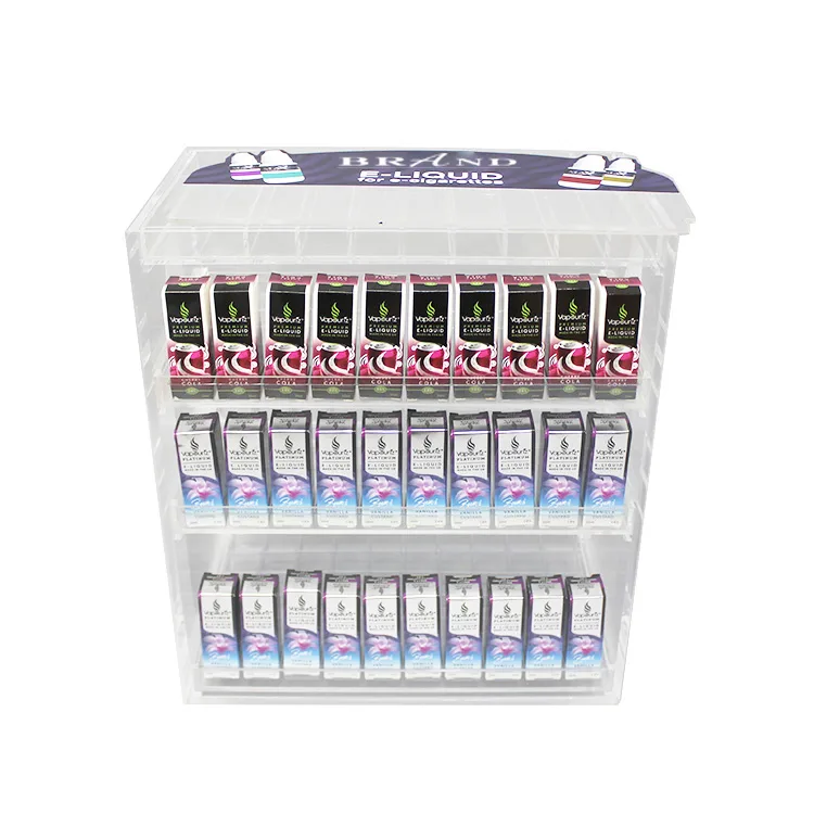 Custom 4 Tiers Detachable Acrylic E-Cigarette Display Stand