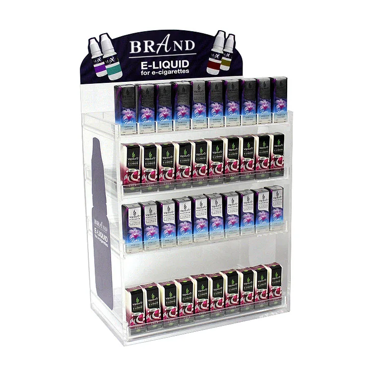 Custom 4 Tiers Detachable Acrylic E-Cigarette Display Stand