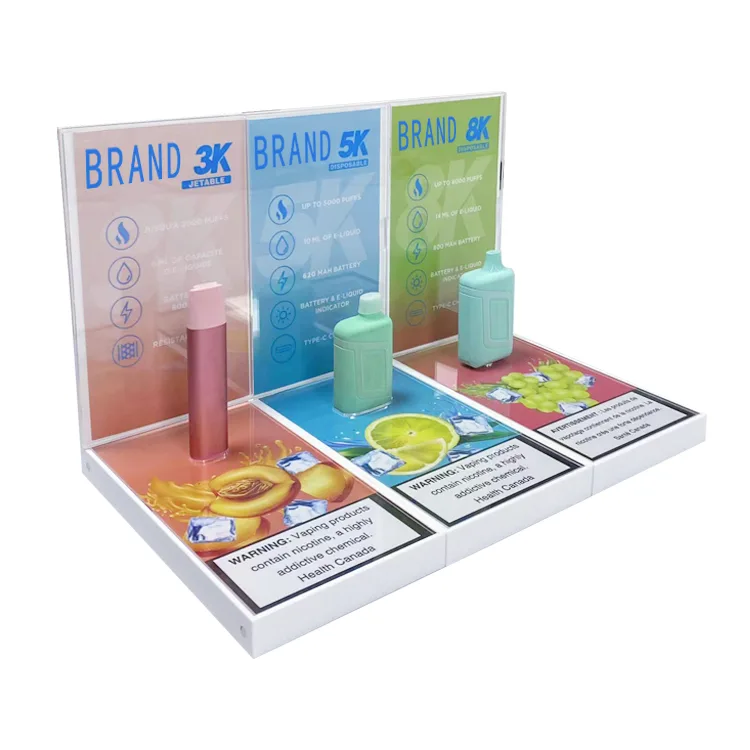 L shape Top Glorifier Acrylic Vape Display Stand Racks - APEX