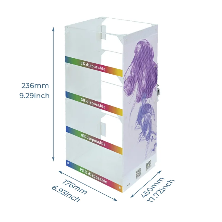 Acrylic Smoke Display Stand Custom Retail Store Display Rack with Lock ...
