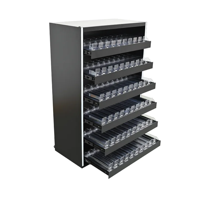 6 Tiers Metal Smoke Display Stand with RGB Led for Smoke Shop - APEX