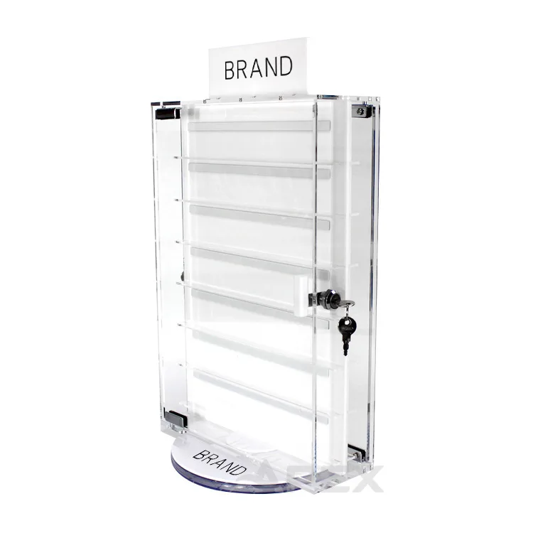 Custom 2 Side Acrylic Rotating Jewelry Display Rack