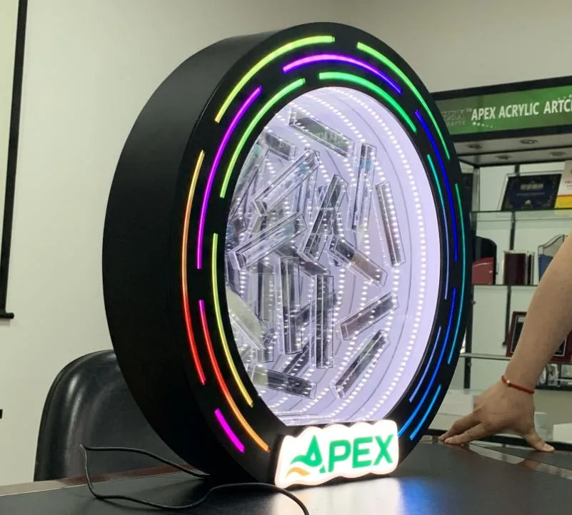 Infinite Reflection Vape Display Stand Counter Top Smoke LED Acrylic ...