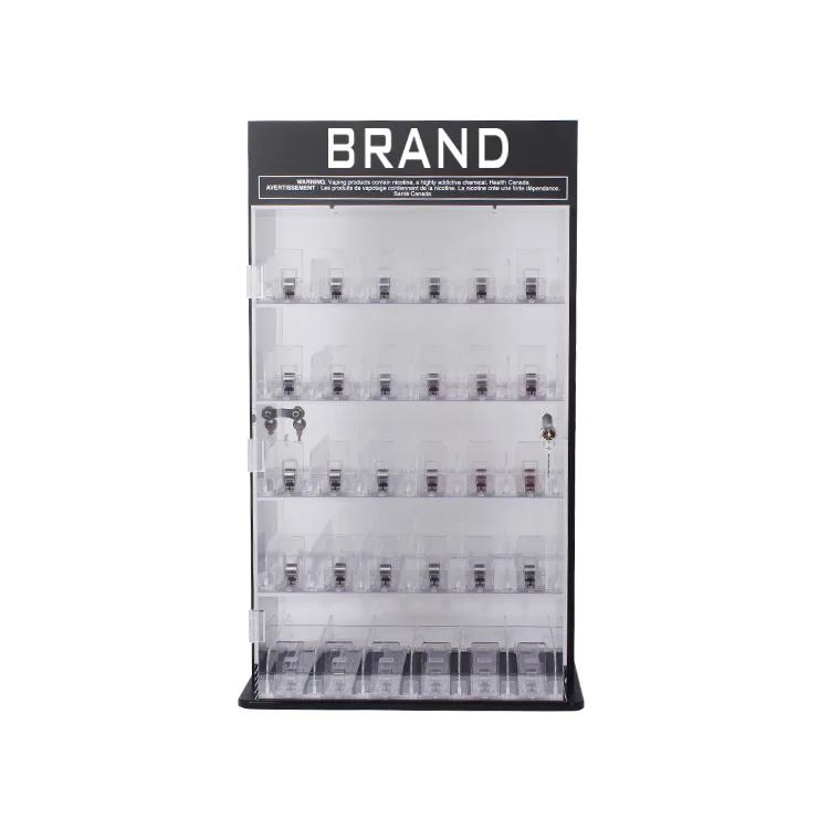 Custom Acrylic Counter Lockable E-cigarette Display Stand Rack