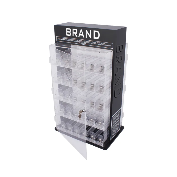 Custom Acrylic Counter Lockable E-cigarette Display Stand Rack