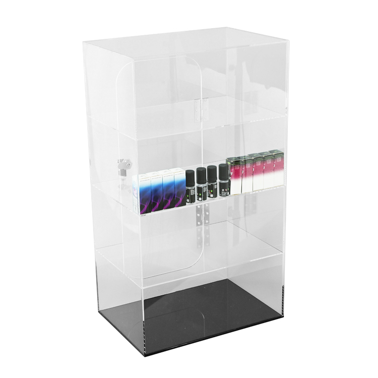 4 Tiers Clear Counter Top Display Rack Acrylic Stand with Lock Vape ...