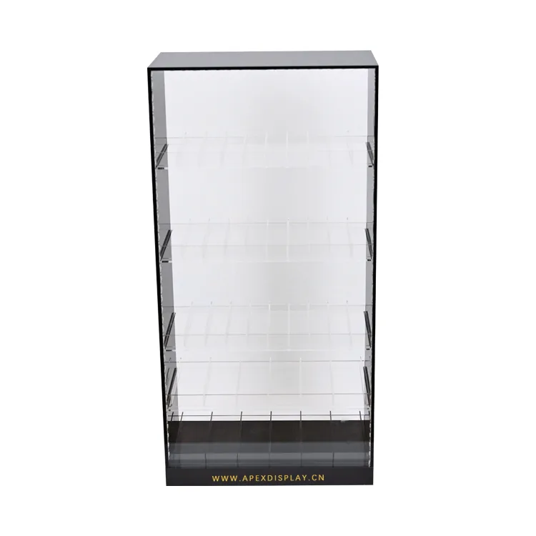 Custom 5 Tiers Countertop Tobacco Vape Display Stand with RGB Led