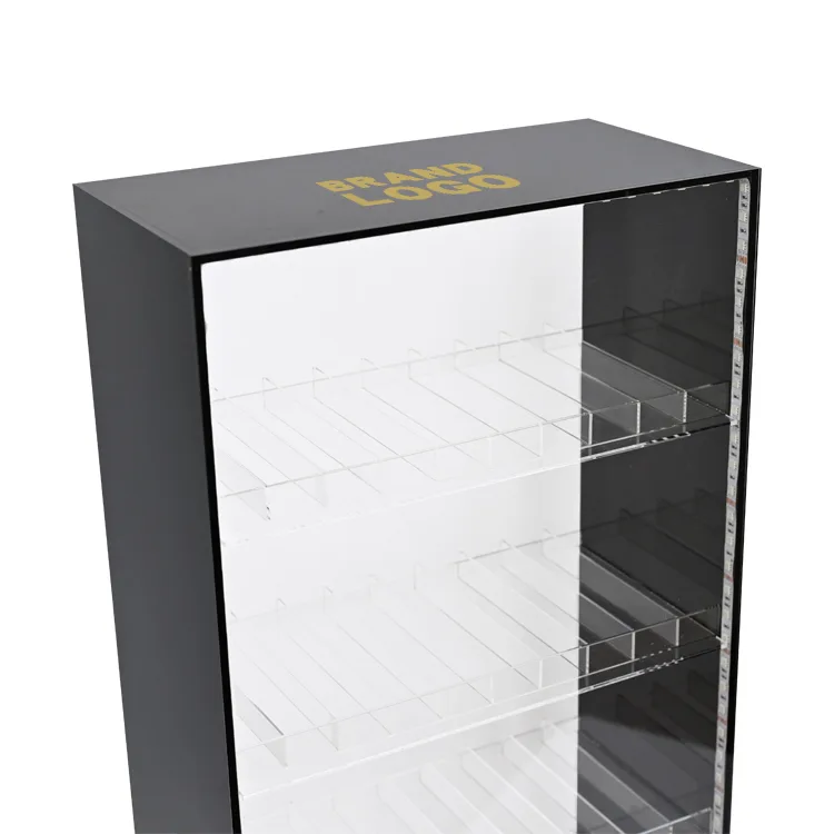 Custom 5 Tiers Countertop Tobacco Vape Display Stand with RGB Led