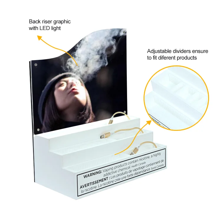Universal USB E-cigarette Sample Station Acrylic Display Stand