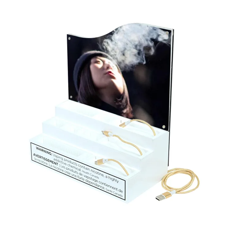 Universal USB E-cigarette Sample Station Acrylic Display Stand