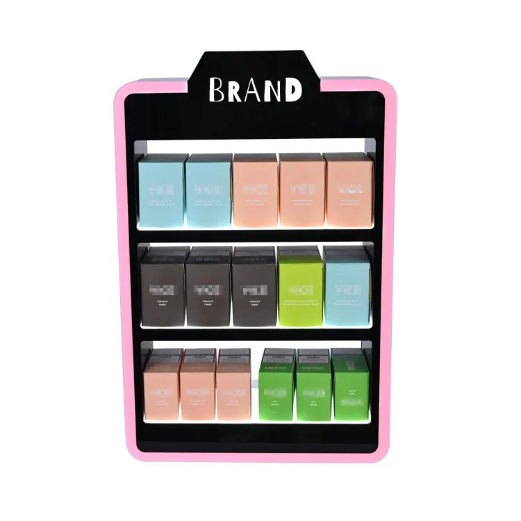 3 Layer Vape Display Rack with LED Light Acrylic Display Stand