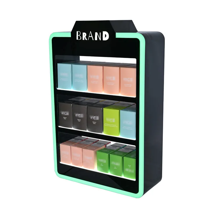 3 Layer Vape Display Rack with LED Light Acrylic Display Stand