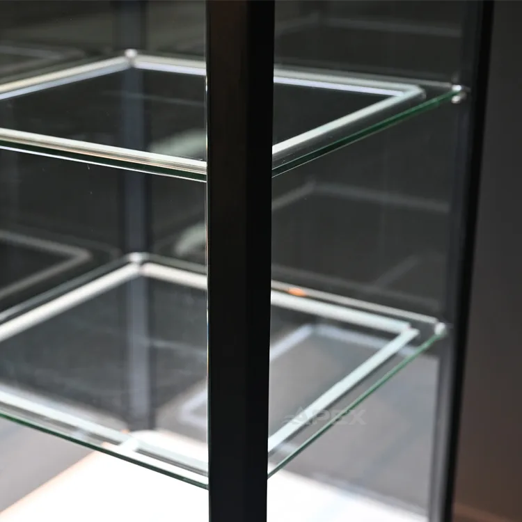 Led Floor Standing Jewelry Metal Display Stand with Lockable Storage ...