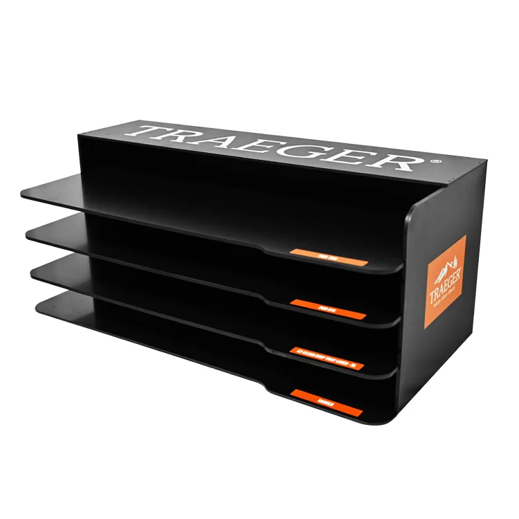 Custom 4 Layers Black Countertop Food Baking Drip Tray Display