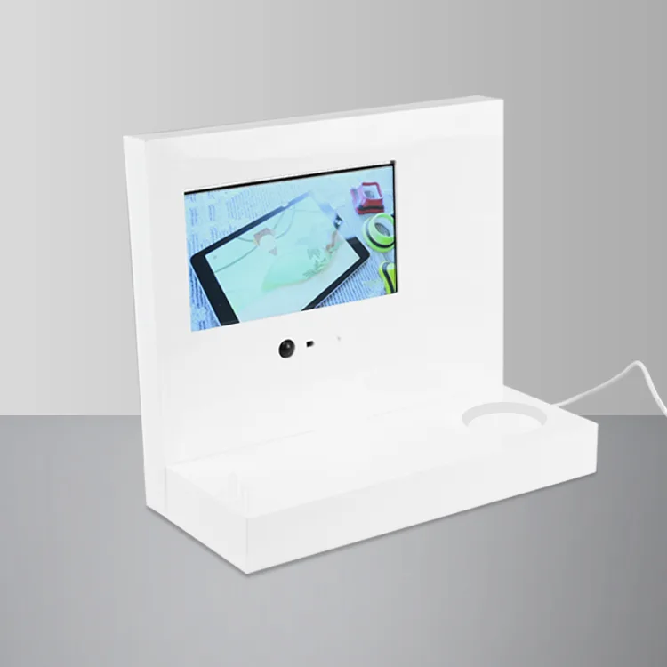 Acrylic Essential Oil Display Stand with Autoplay Sensing Screen