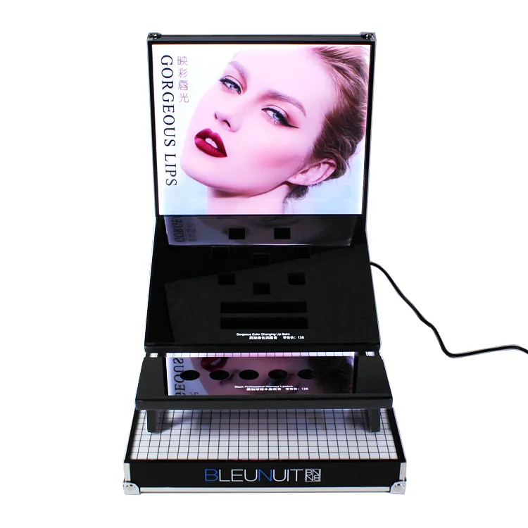 Custom Detachable Countertop Lipstick Display Stand with Led