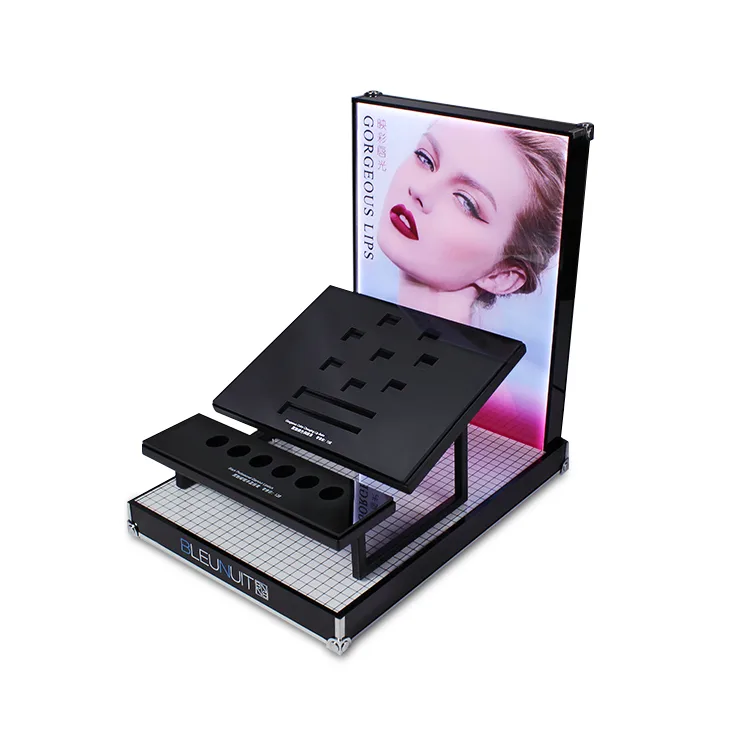 Custom Detachable Countertop Lipstick Display Stand with Led