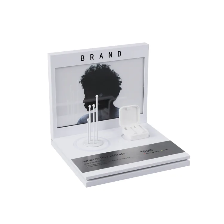 Led Acrylic Wireless Earphone Display Stand Counter Earphone Display Rack