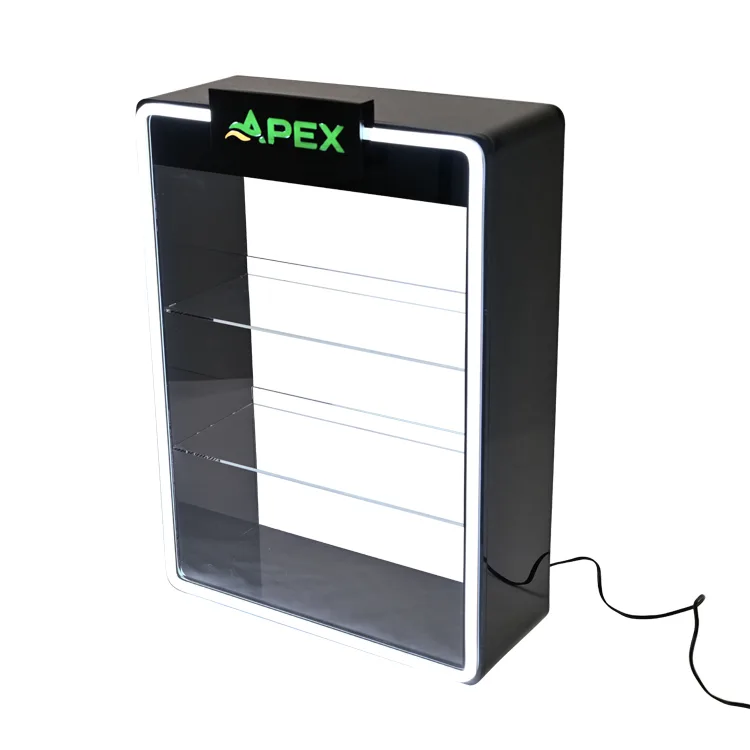 Custom 3 Tiers E-cigarette Acrylic Countertop Display Rack with Led